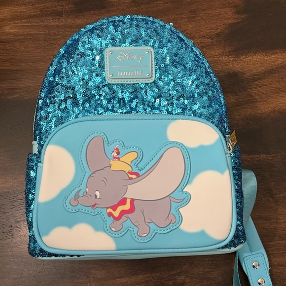 Loungefly | Bags | Loungefly Dumbo Sequin Blue Mini Backpack | Poshmark